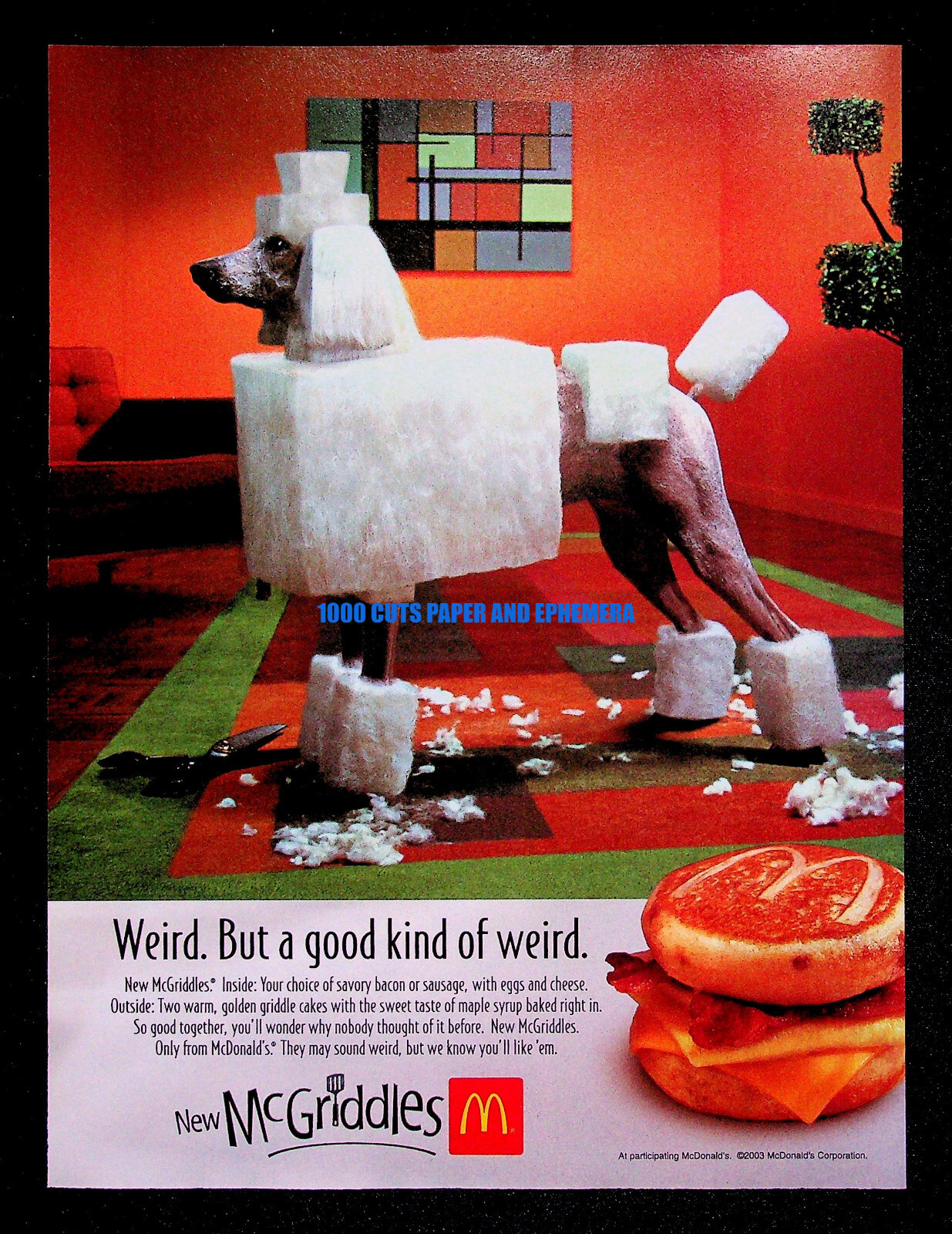 McDonald's McGriddles Sandwich 2003 Poodle Dog Print Magazine Ad Poster ...