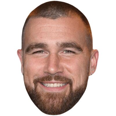 Travis Kelce (Smile) Celebrity Mask, Flat Card Face, Fancy Dress Mask ...