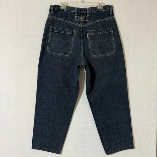 VTG 90s Mecca USA Jeans Sz 36 Dark Wash Baggy Streetwear Denim Hip Hop ...