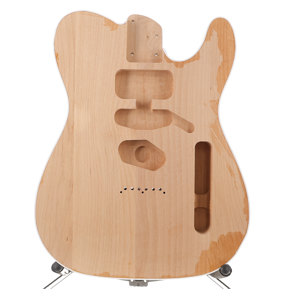 Telecaster Body Unfinished Raw Alder w/Binding HSS Tele Body 4lb 10oz ...