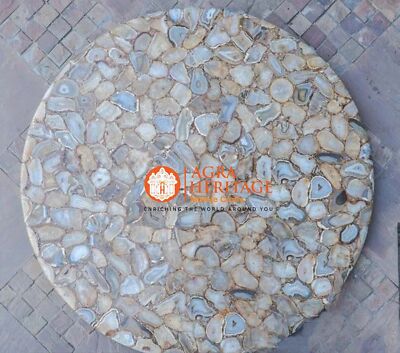Browne Agate Table Top, Round Agate Table Top, Agate Table, Agate Coffee Tables | eBay