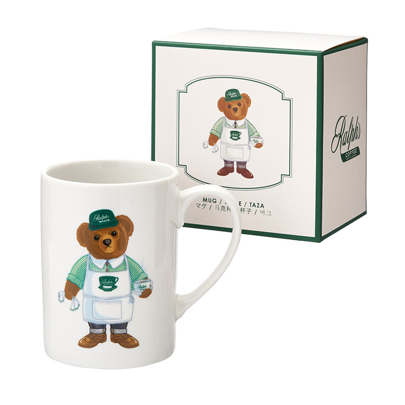 Ralph's Coffee Cup Polo Bear Logo Mug Cup Ralph Lauren Porcelain 414ml ...
