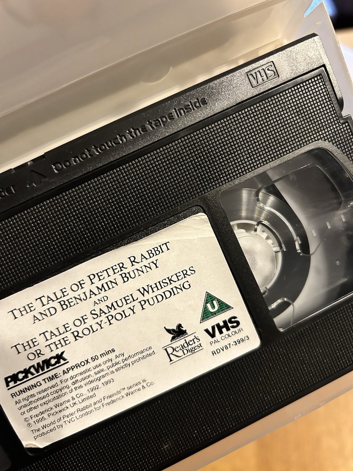 PETER RABBIT & BENJAMIN BUNNY SAMUEL WHISKERS VHS TAPE - RARE RETRO ...