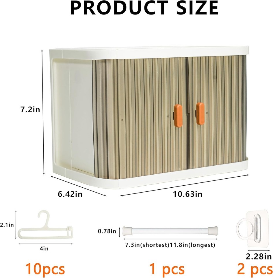 Foldable Doll Wardrobe Compatible with Labubu Clothes, Doll Clothes ...