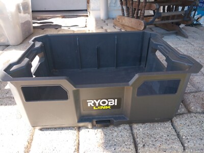 RYOBI LINK Tool Crate Open Top W/ Carry Handles Gray Crate Only 22x8 | eBay