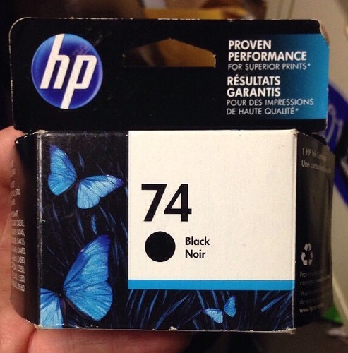 Genuine HP 74 BLACK INK Sealed In Box - Exp Sept 2016! | eBay