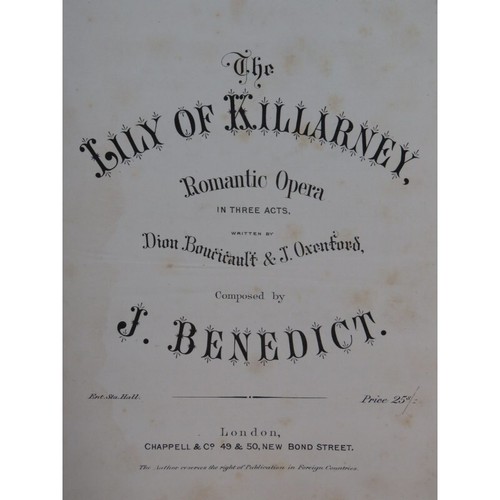Benedetto Julius Il Giglio Di Killarney Opera Canto Pianoforte Ca1862 ...