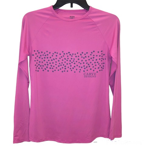 Title Nine Carve Designs Polka Dot Long Sleeve Athletic Shirt Rash ...