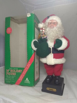 HOLIDAY CREATIONS 16" Plush Poseable Santa Figure CHRISTMAS | eBay