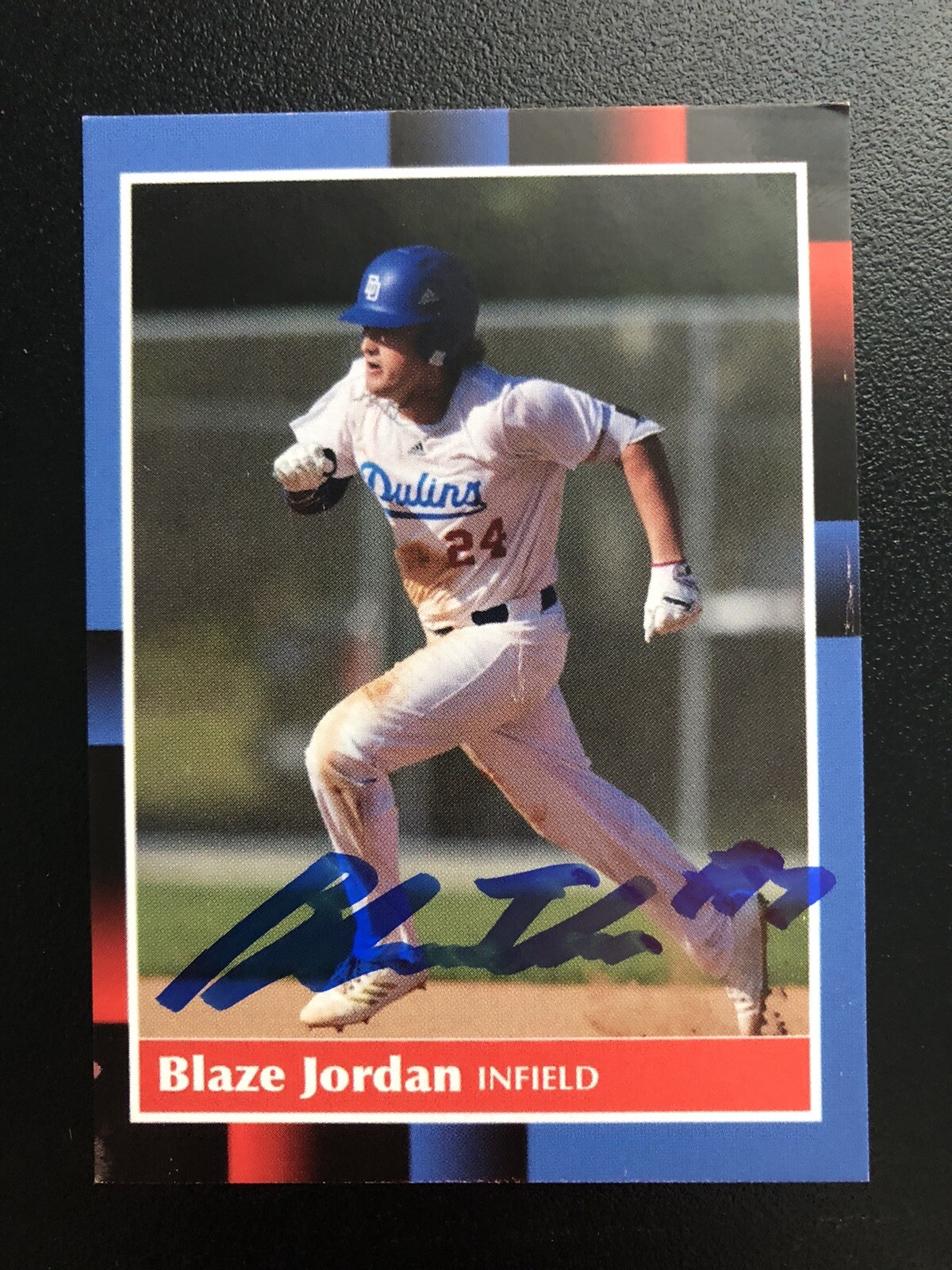 Blaze Jordan Signed Autograph Custom Pre Rookie Card Boston Red Sox | eBay