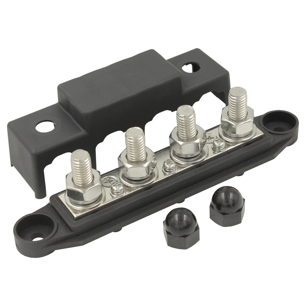 4 GANG M10 SET Power Distribution Block Bus Bar Terminal Post Stud 12v ...