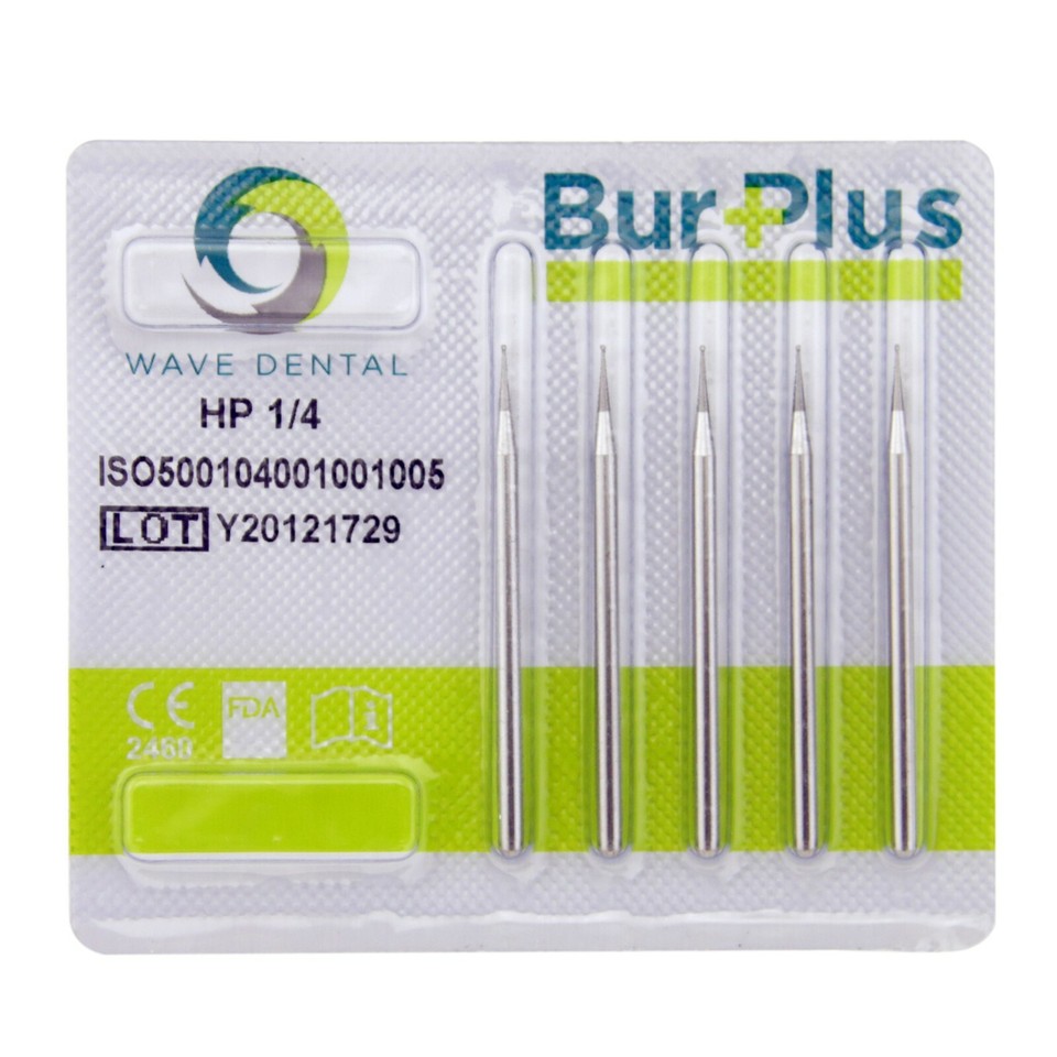 Wave Dental Carbide Burs Round HP1/4 1/2 1 2 4 6 8 For Straight ...