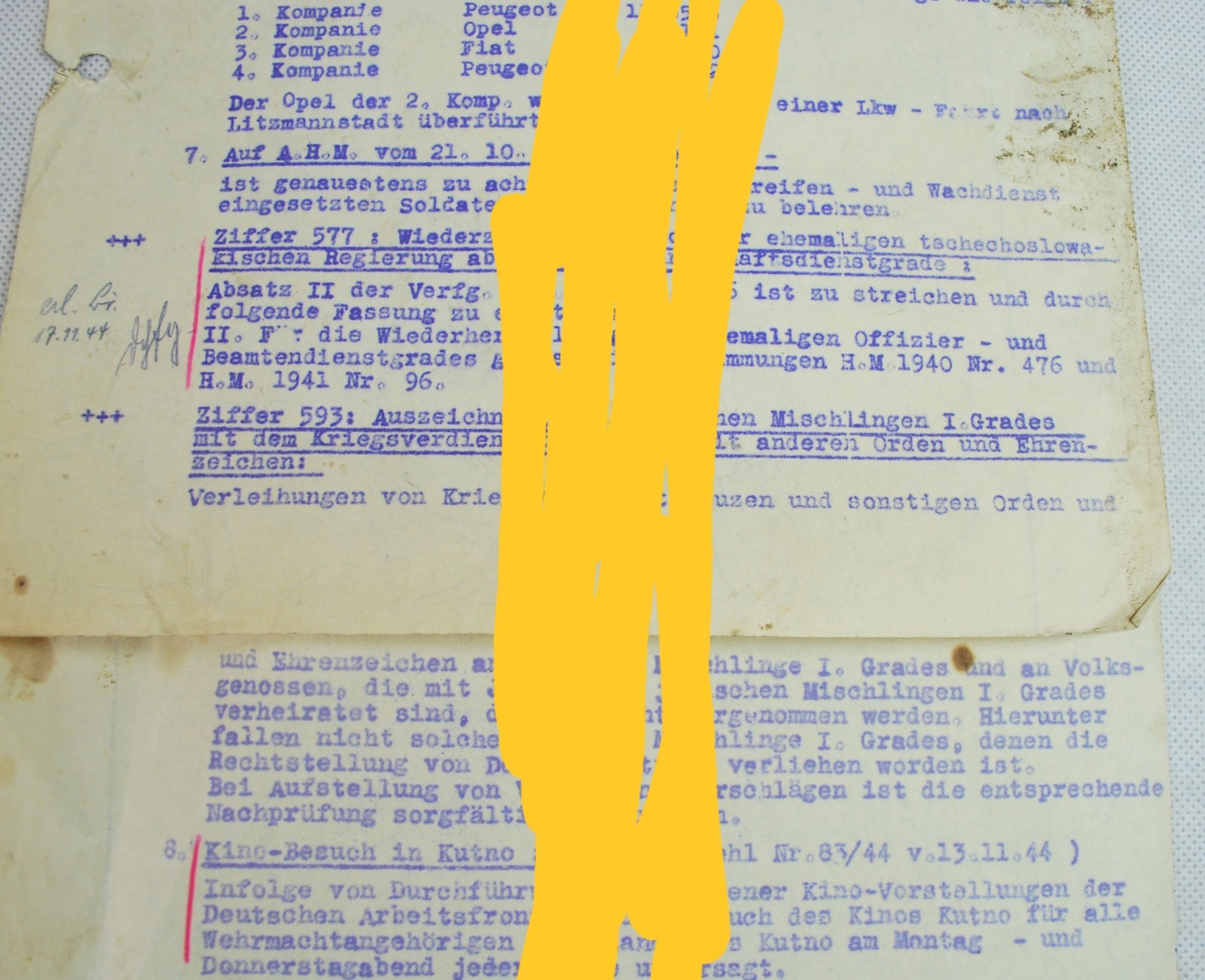 Original WW2 WWII German military Wehrmacht documents orders papers ...