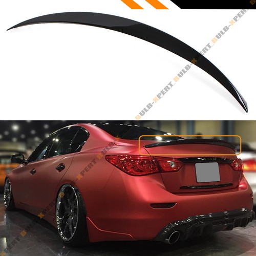 FOR 2014-2024 INFINITI Q50 JDM VIP PAINTED GLOSS BLACK TRUNK LID ...