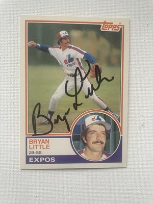 Signed 1983 Topps Traded Bryan Little Montreal Expos Autographed Auto ...