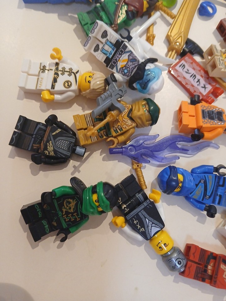 Lego Ninjago bulk minifigures and accessories. Golden Lloyd. Pyro ...