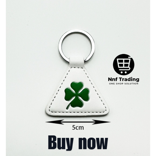 Green White Four Leaf Clover Leather Car Keychain Keyring For Alfa ...