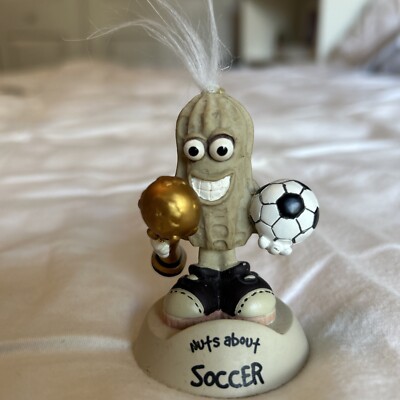 “Nuts About Soccer” Peanut Bobble Head Mini Figurine SOCCER Player W ...
