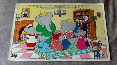BABAR Family & Zephir 1991 Laurent de Brunhoff Cartoon Arby's PROMO ...