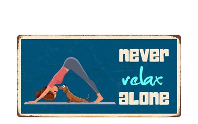 2373HS Never Relax Alone 5"x10" Novelty Sign | eBay