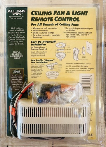 Hunter+27185+Ceiling+Fan+%26+Light+Remote+Control+-+White for sale ...