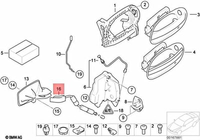 Genuine BMW E65 E66 Sedan Door-Lock Cable Left OEM 51217024643 | eBay