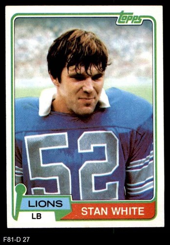 1981 Topps #27 Stan White Lions Ohio St 8 - NM/MT | eBay