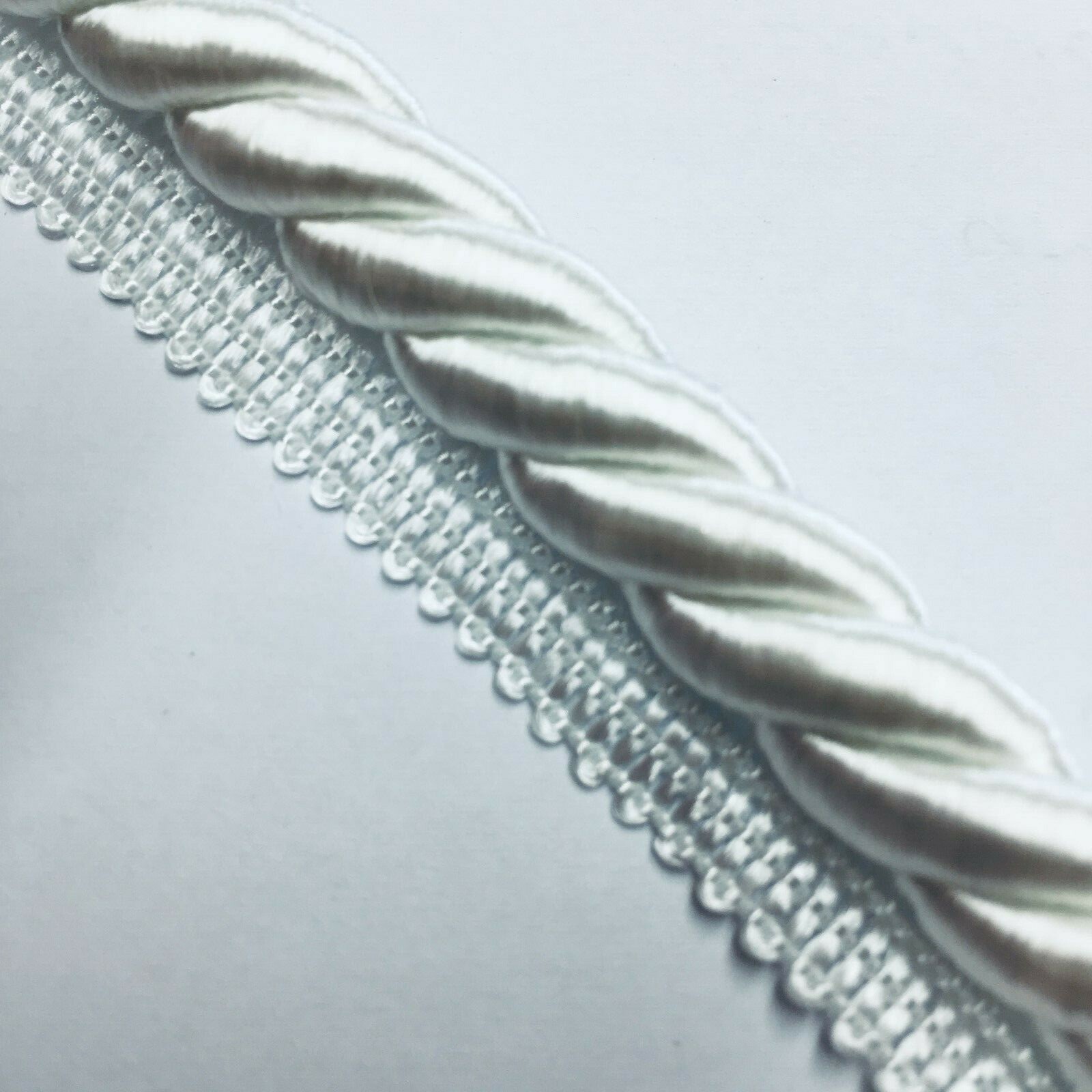 10mm Flanged Classic Cord Barley Twist Rope Piping Braid Trim Per Metre ...