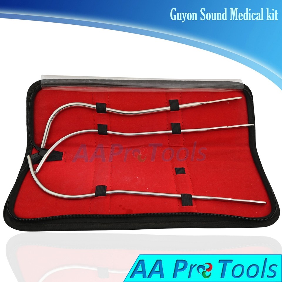 3 Pcs Guyon Sound Kit, Medical Surgical Steel Sounding 18FR, 20FR, 22FR ...
