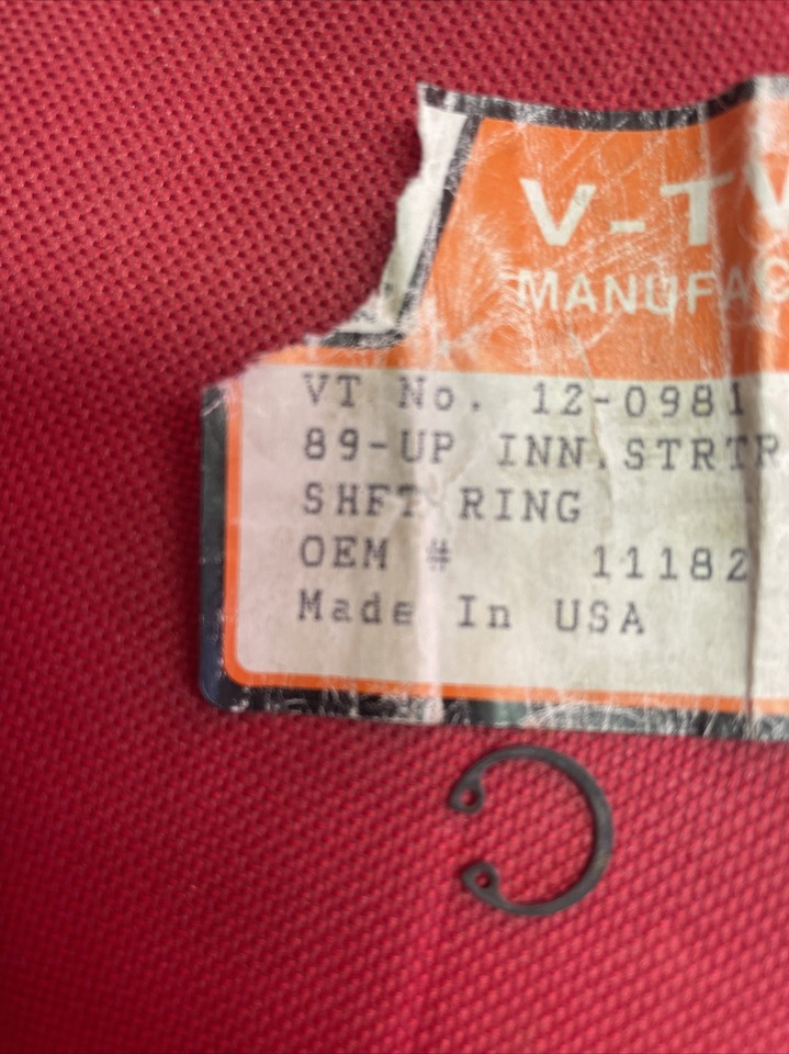 V-Twin 12-0981 Starter Shaft Inner Retaining Ring Harley Davidson 11182 ...