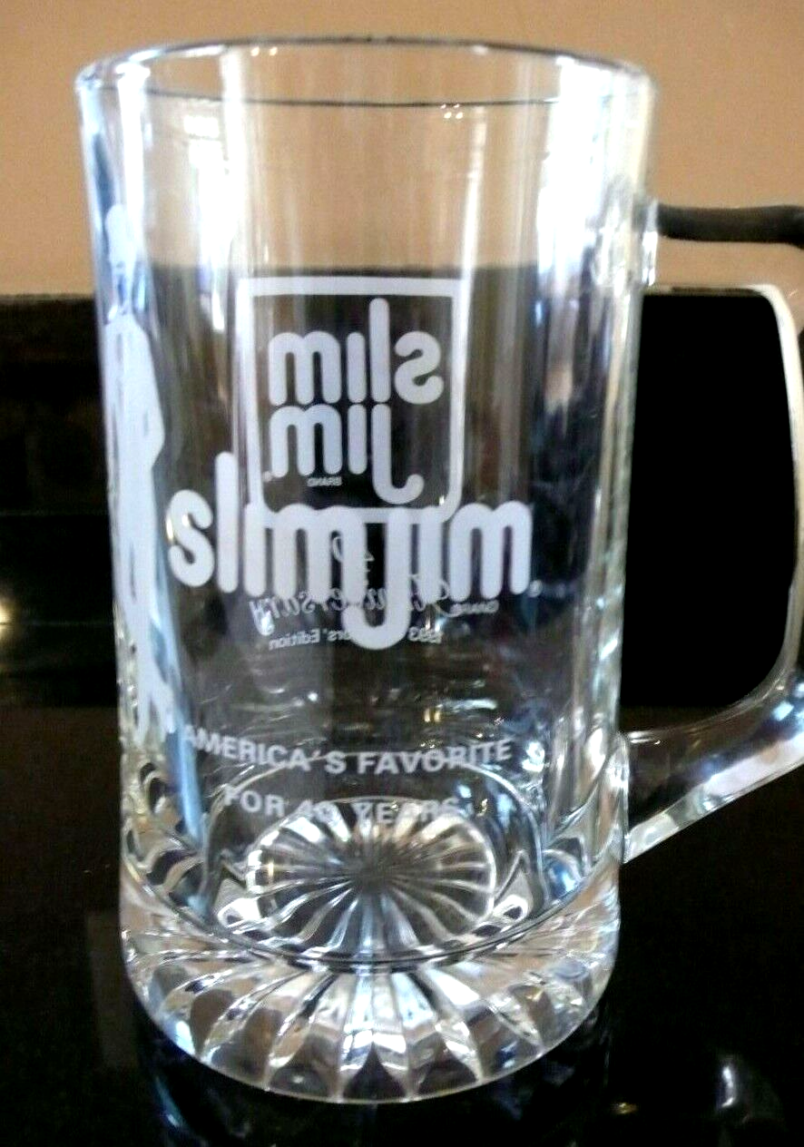 Slim Jim Beer Stein Glass Mug 40th Anniversary 1993 Collector Edition ...