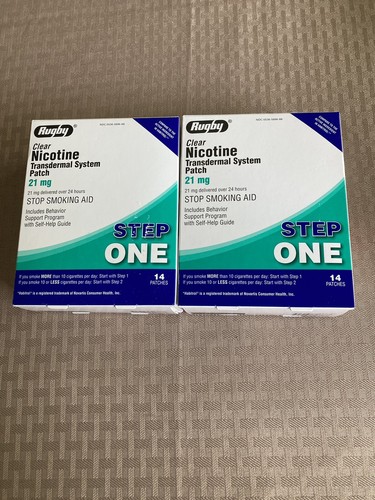 Rugby Nicotine Transdermal System 28Clear Patch Exp. 1/28 21mg. ( 2 ...