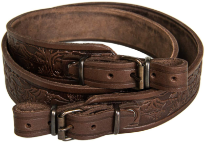 Leather Rifle Shotgun Strap Gun Sling Hunting Brown Shoulder. US Seller ...