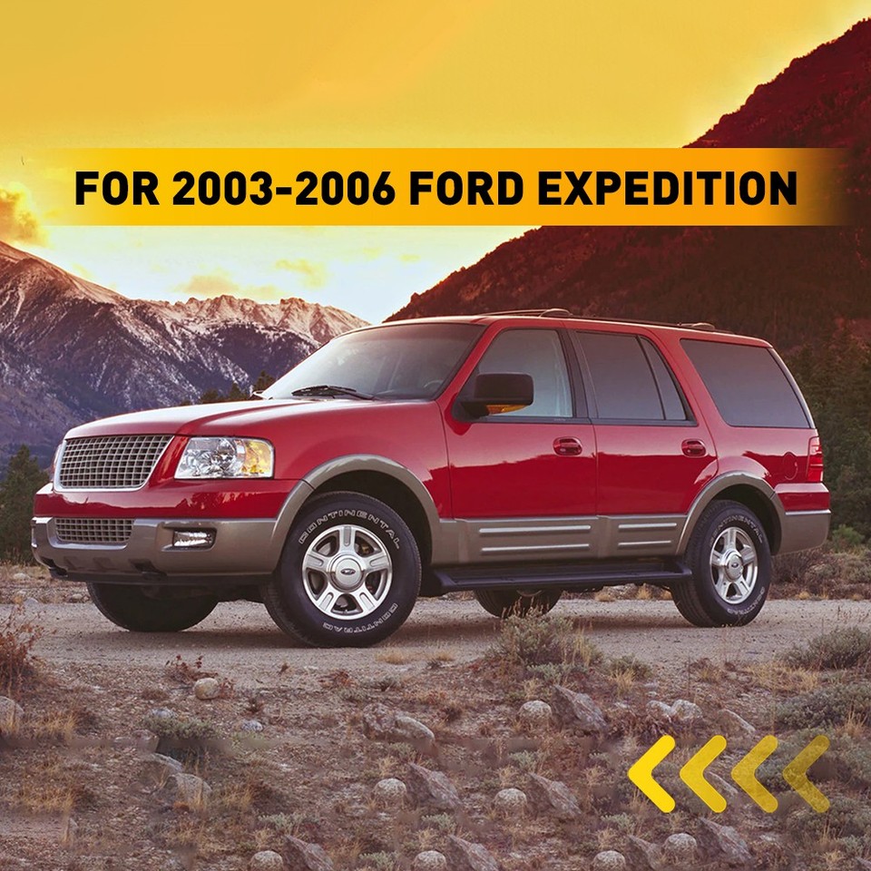 FOR 03-06 FORD EXPEDITION CHROME HOUSING AMBER CORNER HEADLIGHT ...