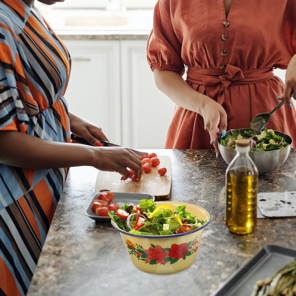 Enamel Hand-washing Pot Home Enamel Cookware Retro Washing Enamels ...