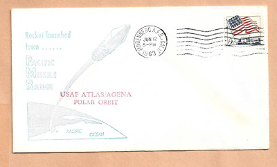 USAF ATLAS AGENAPOLAR ORBIT JUN 12,1963 VAFB SWANSON SPACE COVER NASA ...