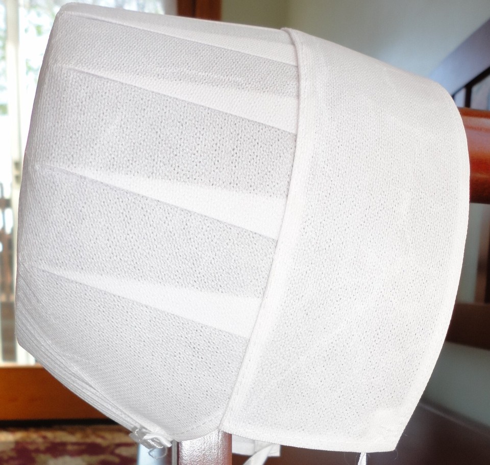 Authentic Amish Religious Prayer Bonnet, Cap Lot of 1 white, NO STRINGS ...