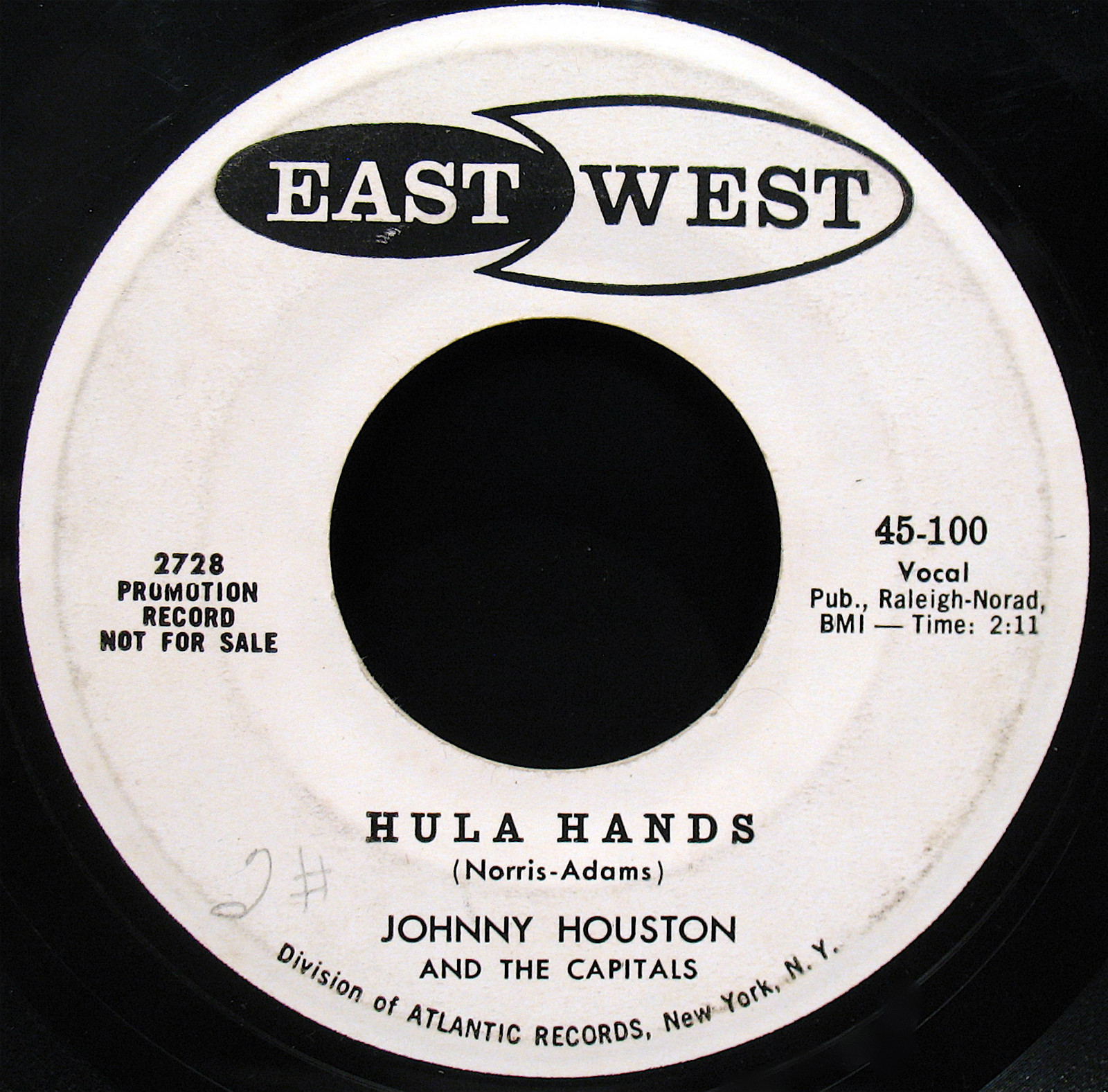 JOHNNY HOUSTON And THE CAPITALS-Doo Wop-Northern Soul Promo 45-EAST ...