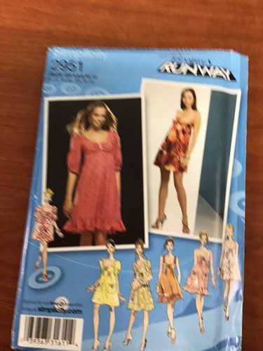 NEW Simplicity 2951 Mini Dress orDress Bodice Variations Pattern - Sz 4 ...