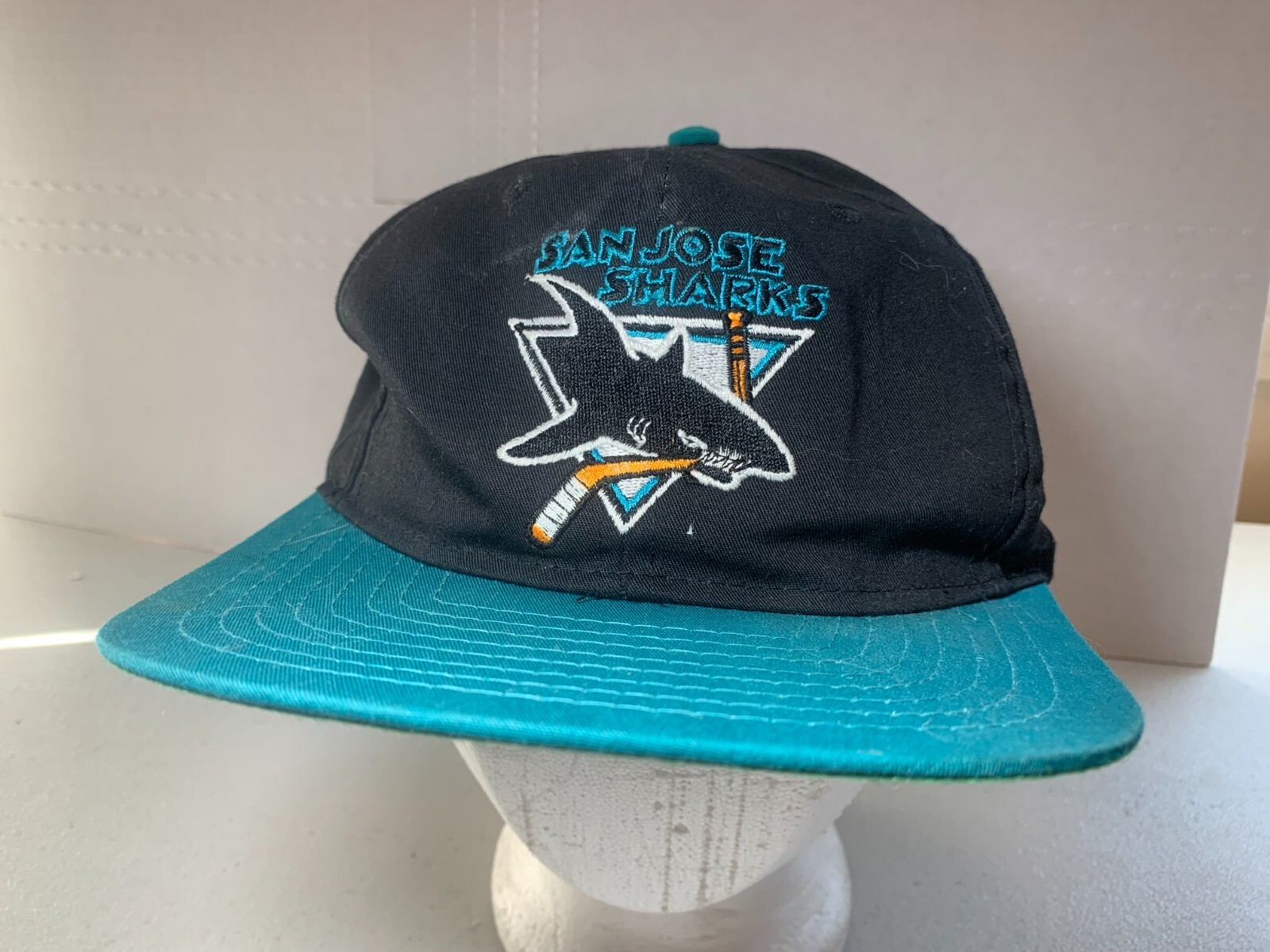 Vintage 90s San Jose Sharks AJD Snapback Baseball Hat Cap | eBay