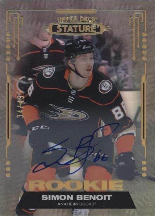 2021-22 Upper Deck Stature - Rookies Simon Benoit #112 Photo Variant ...