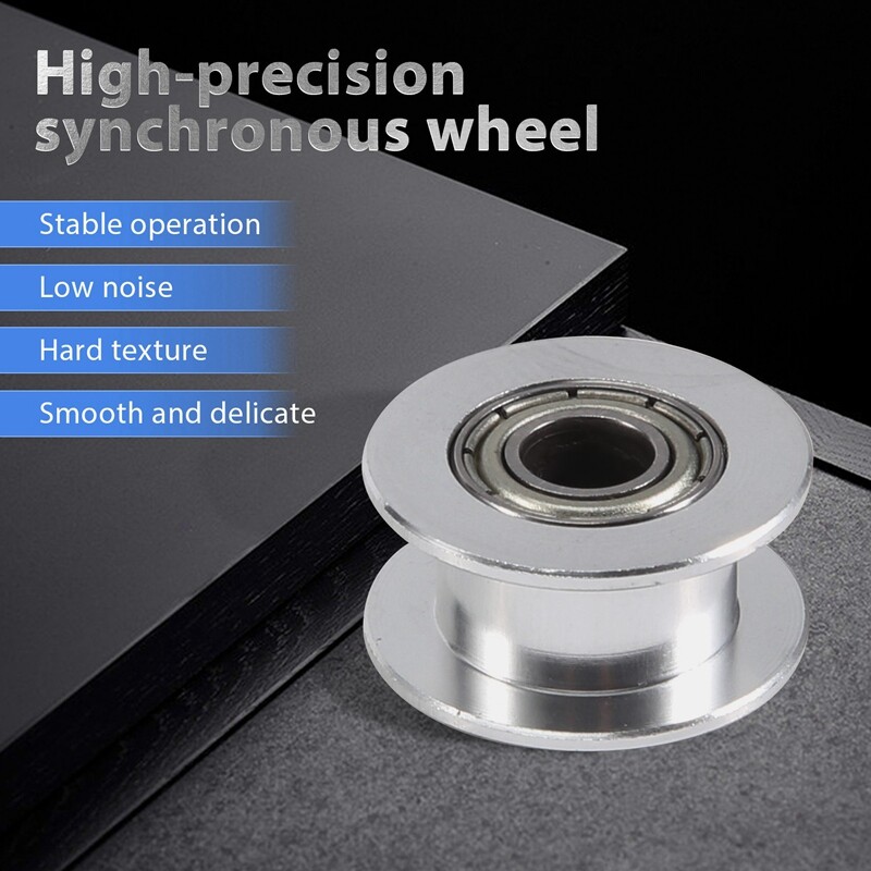 20 Toothless Bore 5mm Aluminium Timing Belt Idler Pulley for 3D ...