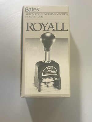 Vintage Bates Royall Numbering Machine Model RNM5A-7 | eBay
