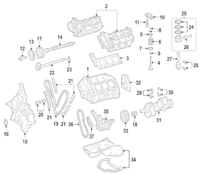 Mercedes-Benz 2710530625 Genuine OEM Valve Spring Retainers for sale ...
