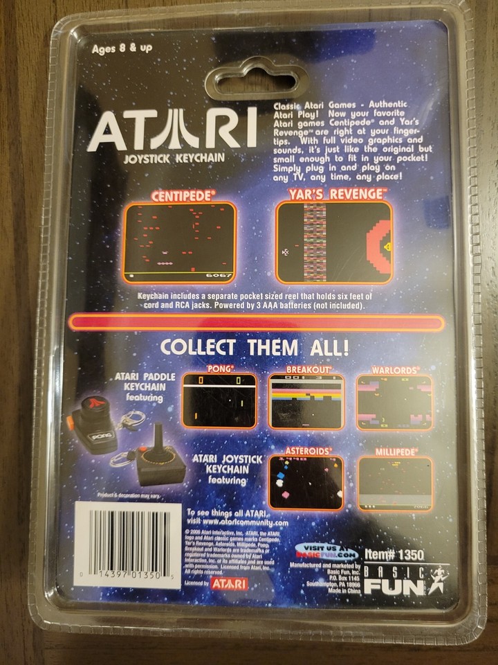 Atari Paddle Keychain w/Pong, Breakout, & Warlords | eBay