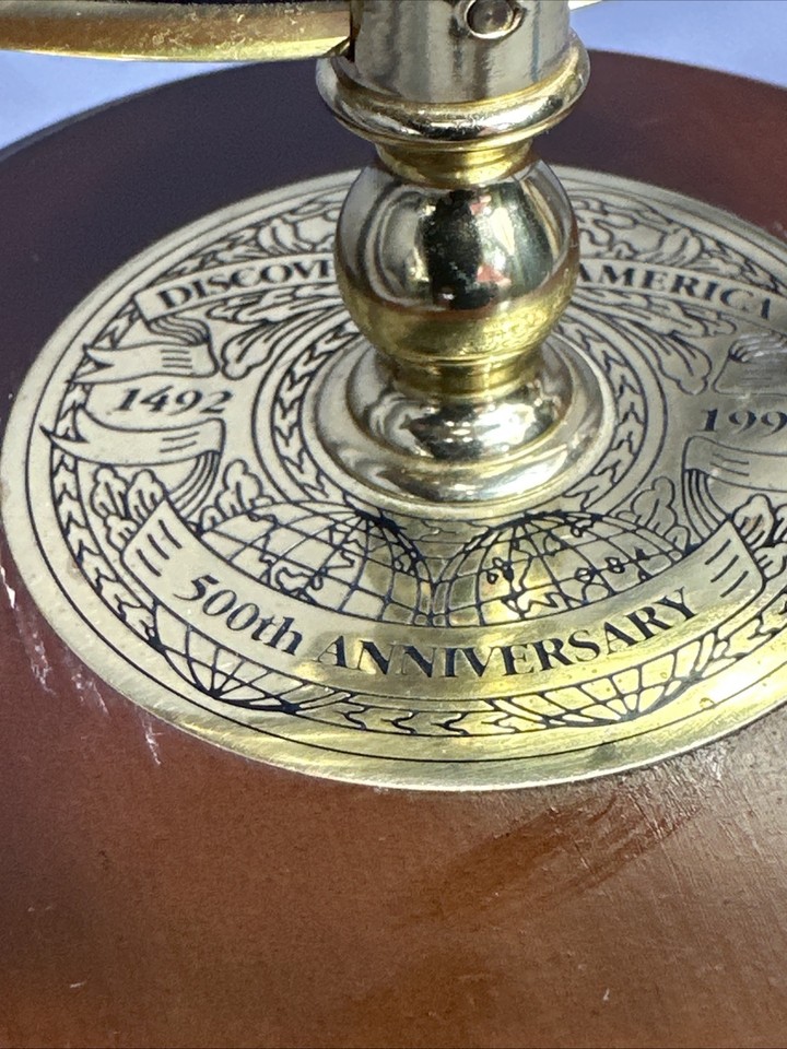 VTG Brass Compass the Discovery of America Commemorative 1492-1992 7.5 ...