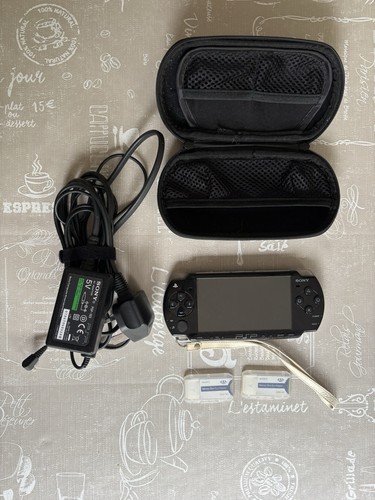 Sony PSP Black Handheld Console With Case & 14 Games - Please Read ...