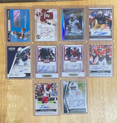 NATIONAL FOOTBALL LEAGUE NFL ROOKIE AUTOGRAPH CARDS (LOT OF 10) | eBay
