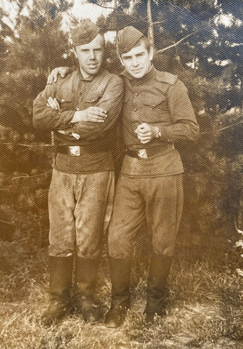 Soviet Soldiers Embrace Young Men Uniform Friends USSR Gay Int Military ...