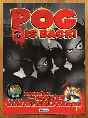 2005 POG Game Vintage Print Ad/Poster Pogs Milk Caps Official Toy Promo ...